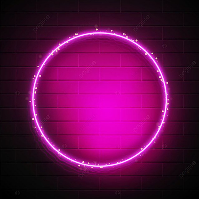 Plantilla de Neon Circular Frame | PosterMyWall