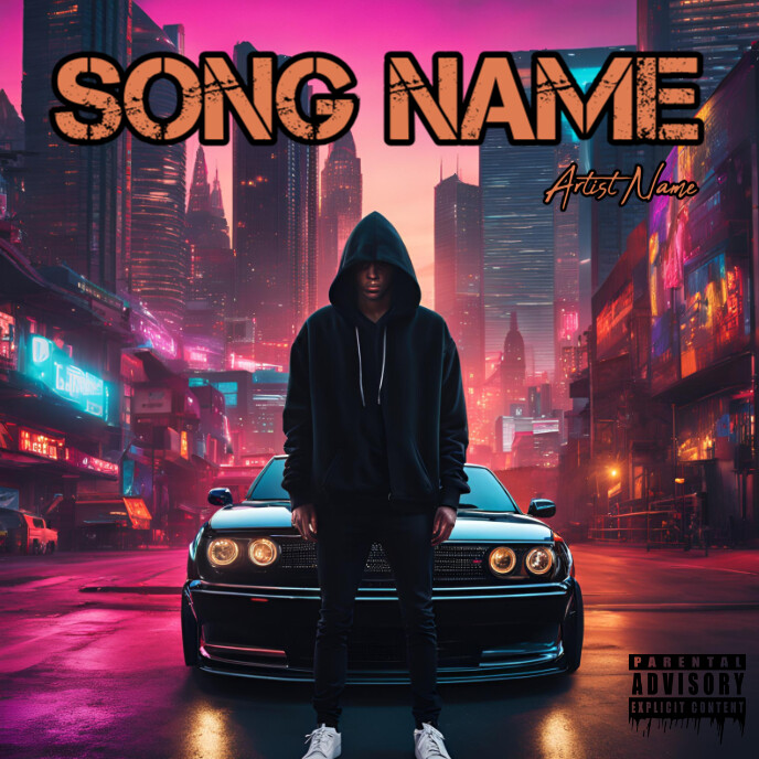 Neon City Rap Album Cover Template | PosterMyWall