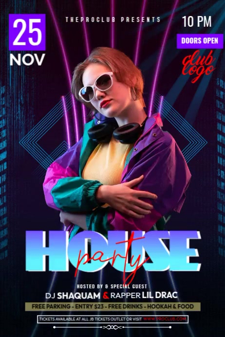 Neon Club Template | PosterMyWall