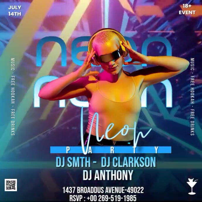 Copy of Neon Club Night Party | PosterMyWall