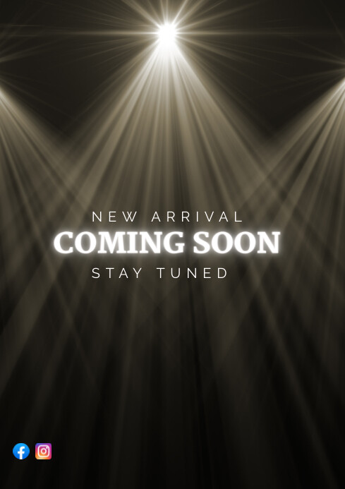 Plantilla de Neon Coming Soon A4 | PosterMyWall