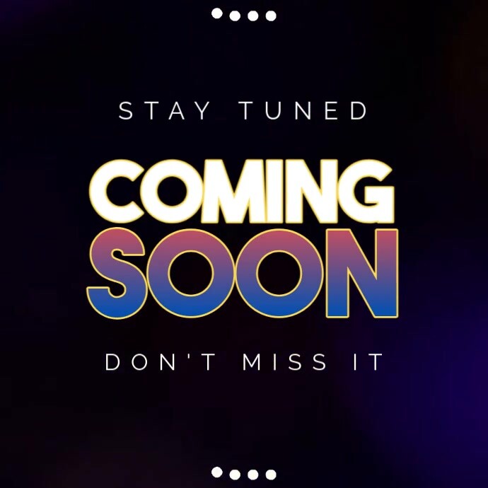 Neon Coming Soon Announcement Videos Posters Square (1:1) Template ...