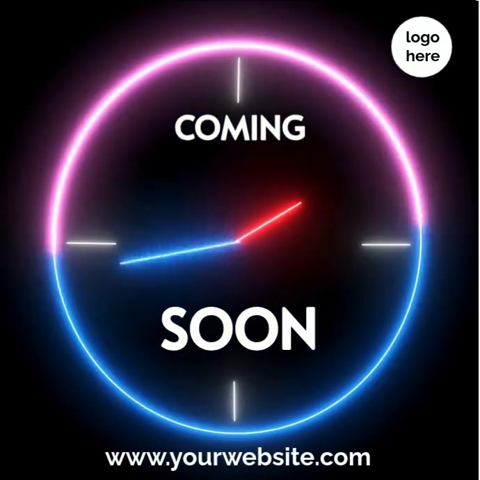 Modèle Neon Coming Soon Instagram Video Timer | PosterMyWall