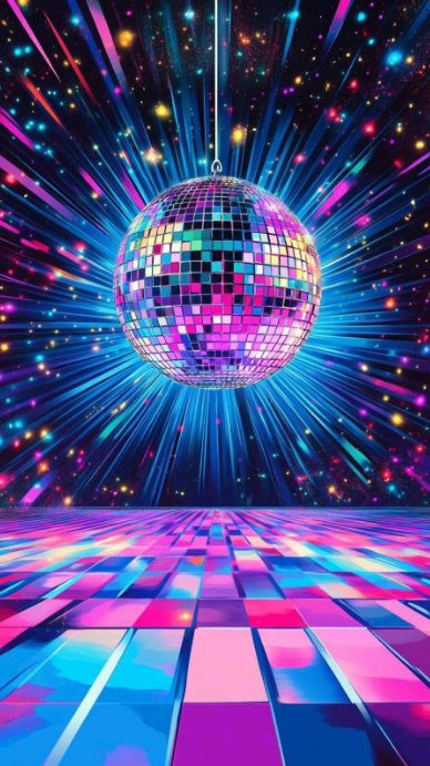 Copy of Neon disco ball | PosterMyWall