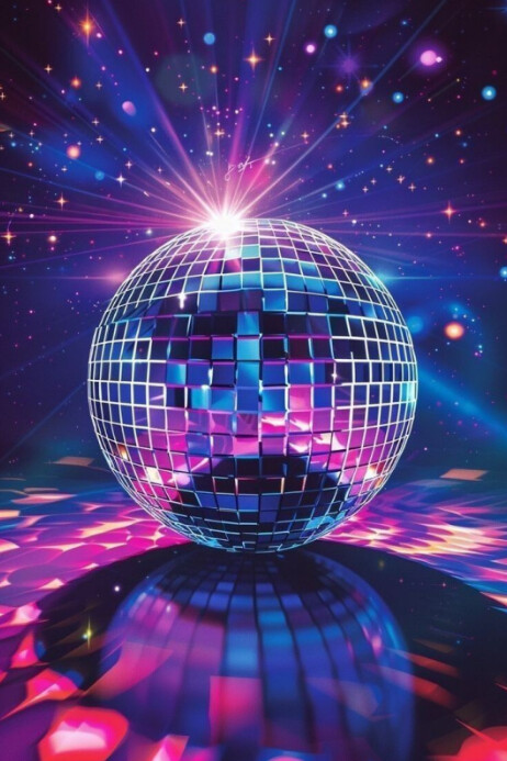 Neon Disco Neon Vibes Poster Template | PosterMyWall