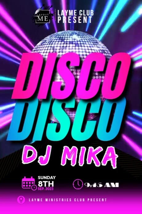 Copy of Neon Disco Party Video | PosterMyWall