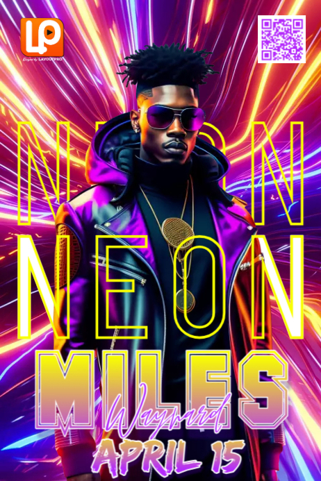 Neon Dj Poster Template | PosterMyWall