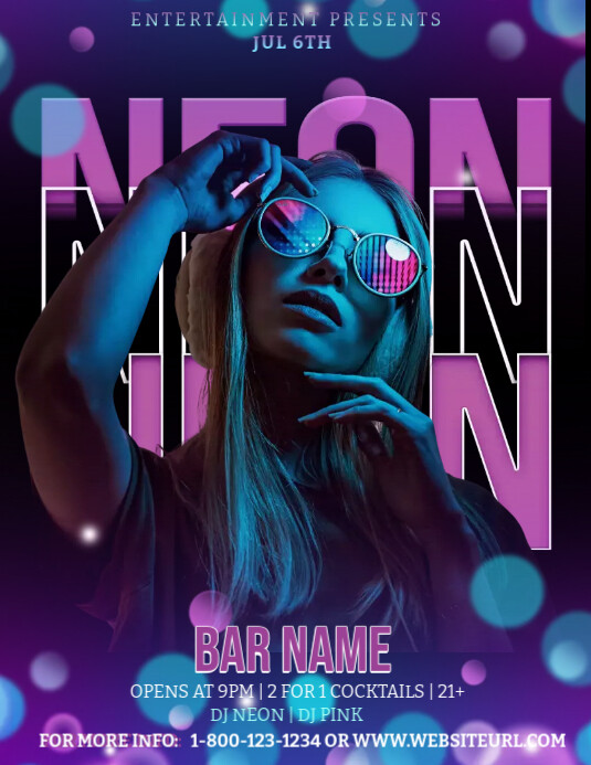 Plantilla de Neon Event | PosterMyWall