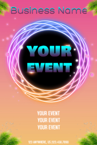 NEON EVENT Template | PosterMyWall