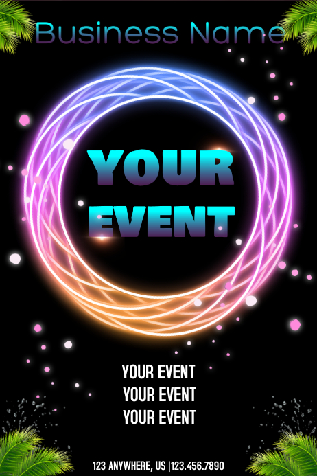 NEON EVENT Template | PosterMyWall