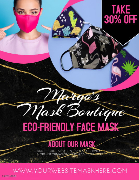 Copy of Neon Face Mask Boutique Shop Flyer | PosterMyWall