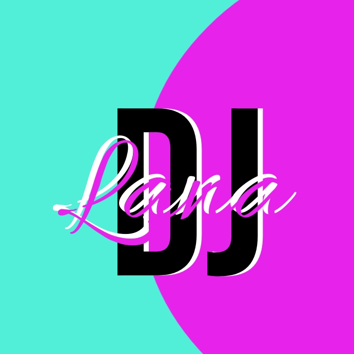 Neon Female DJ Name Logo (1) Templat | PosterMyWall