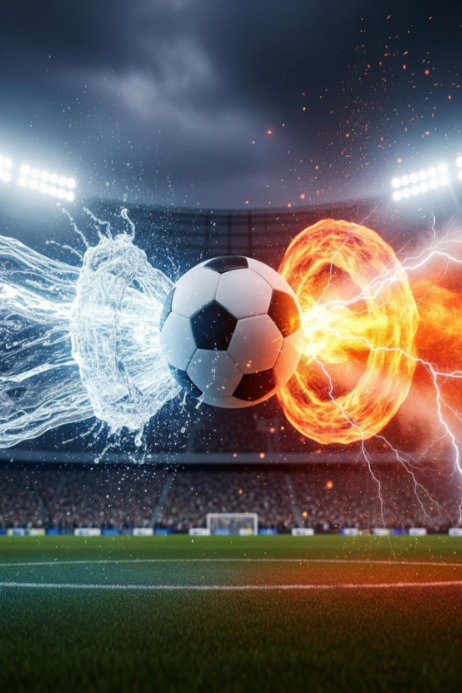 Neon Fire Vs Ice Clash Poster Template | PosterMyWall