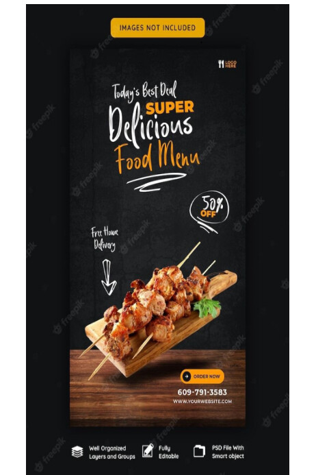 Copy of Neon Food Poster | PosterMyWall