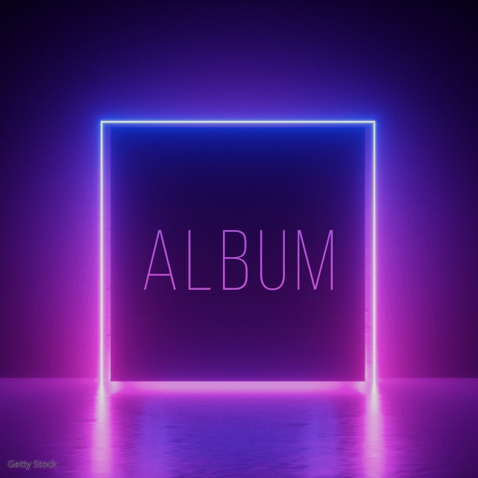 Neon Frame Clean Album art Template | PosterMyWall