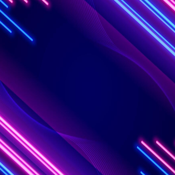 Copy of Neon frame design background | PosterMyWall