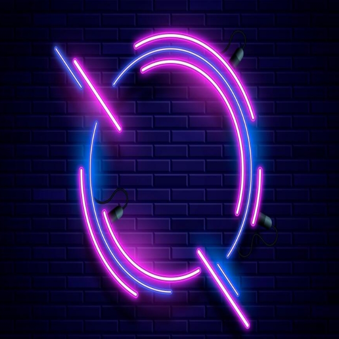 Neon frame design background Template | PosterMyWall