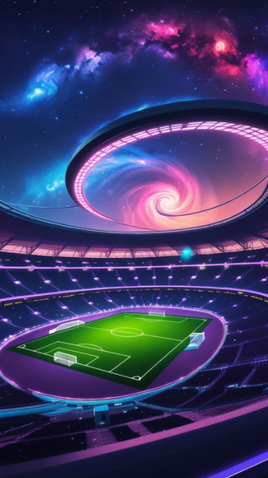 Neon galaxy football field Template | PosterMyWall