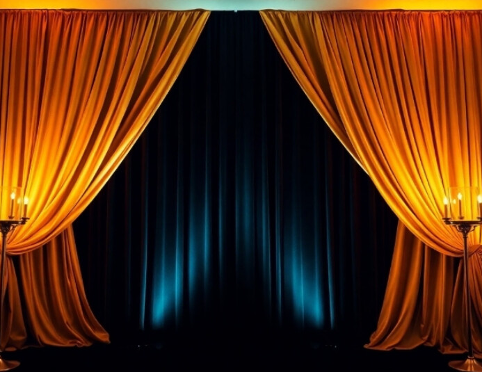 Copy of Neon Gold And Black Curtain Flyer (us Letter) | PosterMyWall