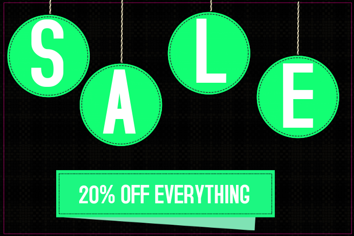 neon green sale poster template | PosterMyWall