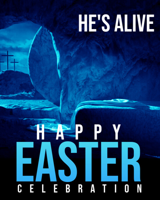 Copy of Neon he's alive Easter poster | PosterMyWall