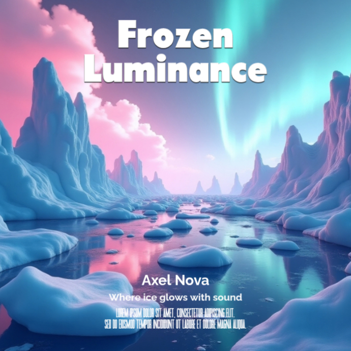 Neon Ice Shards Album Cover for Chill & Electronic Music, Surreal ...