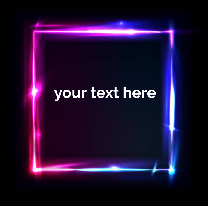 Plantilla de Neon Instagram post | PosterMyWall