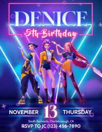Joyful Kpop Demon Hunters Birthday Invitation Template | PosterMyWall