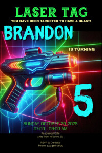 Laser Tag Party Template | PosterMyWall