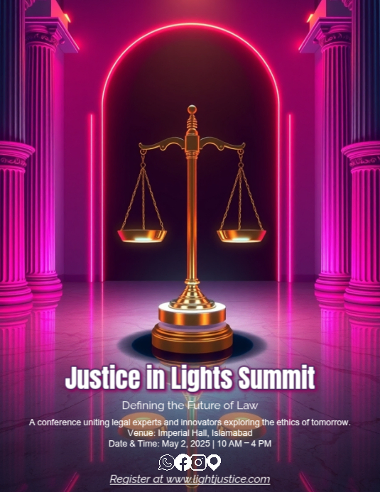 Neon Law Firm Flyer Template | Maximalist Legal Event Poster Design ...