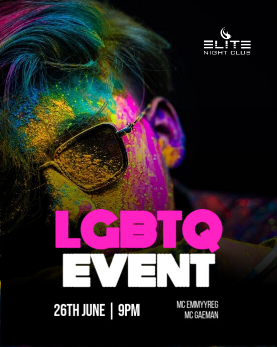 Copy of Neon LGBTQ Event Poster Design | PosterMyWall