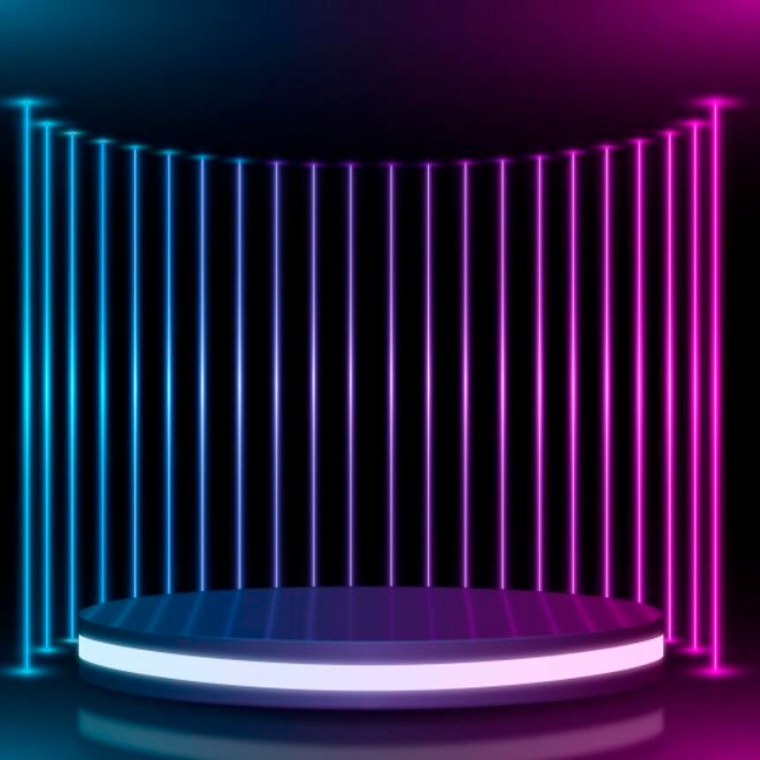 Copy of Neon light background design template | PosterMyWall