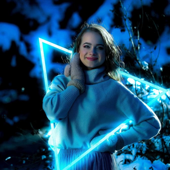 neon light girl Template | PosterMyWall