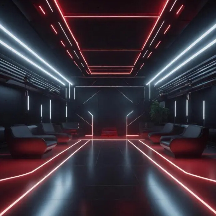 Neon light stage Template | PosterMyWall