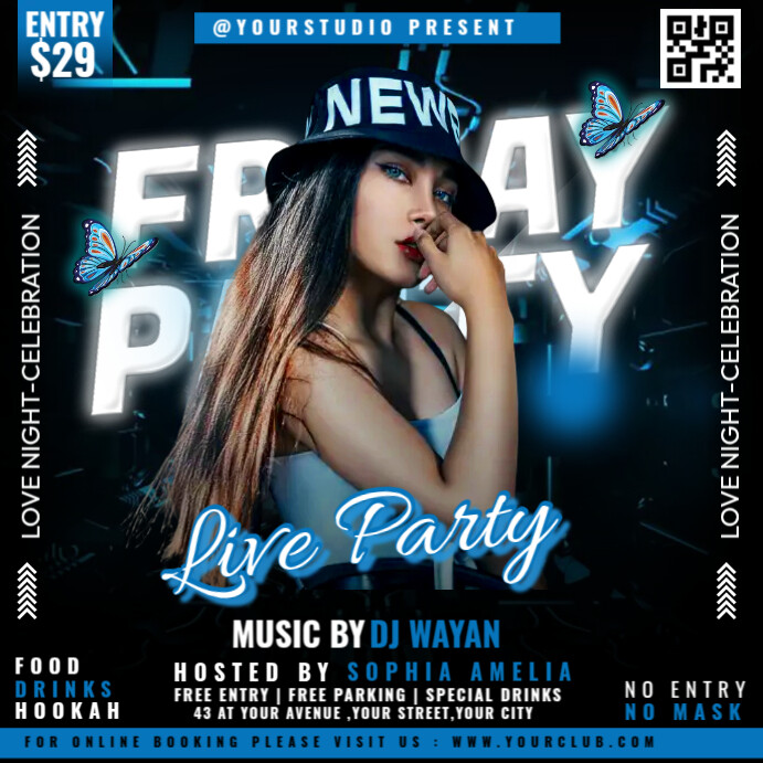 Neon Live Party Template | PosterMyWall