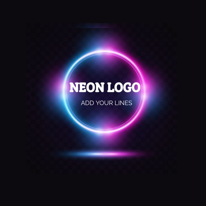 Plantilla de neon logo | PosterMyWall