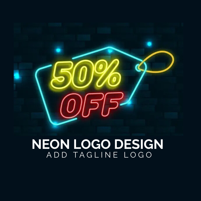 NEON LOGO Template | PosterMyWall