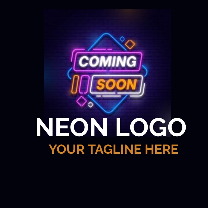 Plantilla de neon logo | PosterMyWall