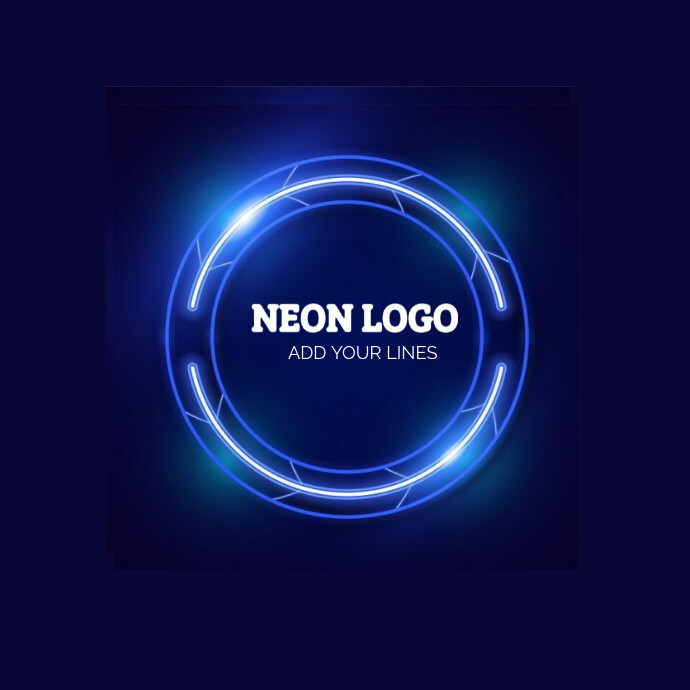 Plantilla de neon logo | PosterMyWall