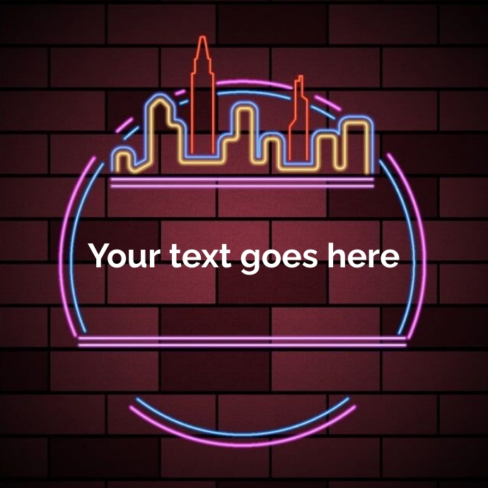 Neon logo Template | PosterMyWall