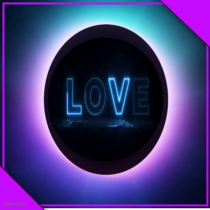 Neon Love Template | PosterMyWall