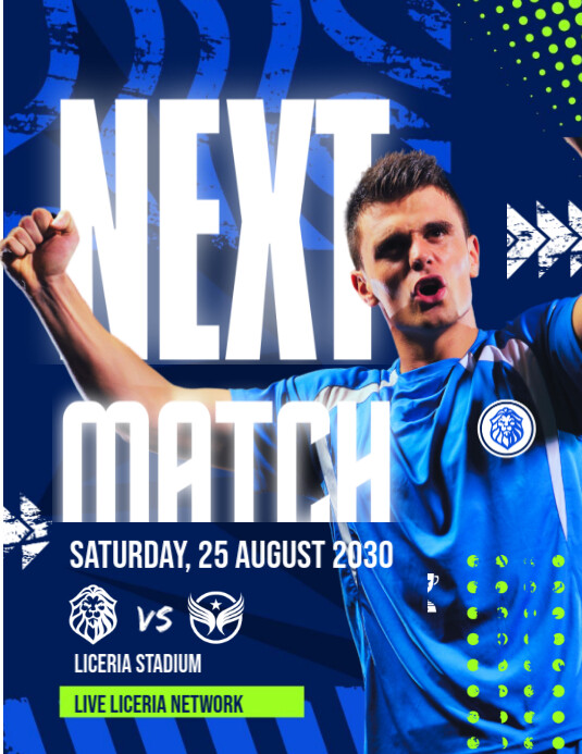 Copy of Neon Next Macth Schedule Flyer (us Letter) | PosterMyWall