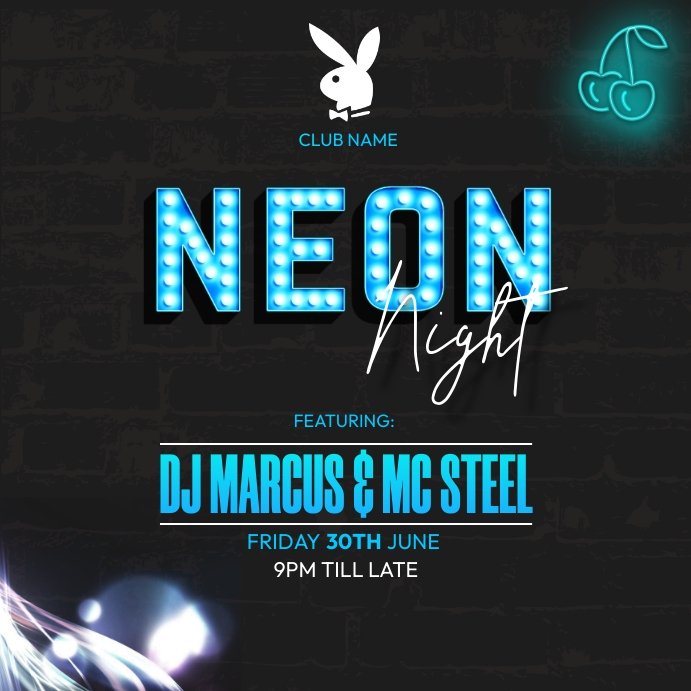 Neon night Template | PosterMyWall