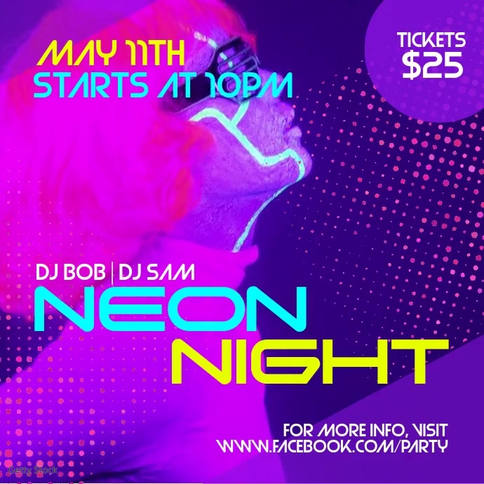 Neon night Template | PosterMyWall