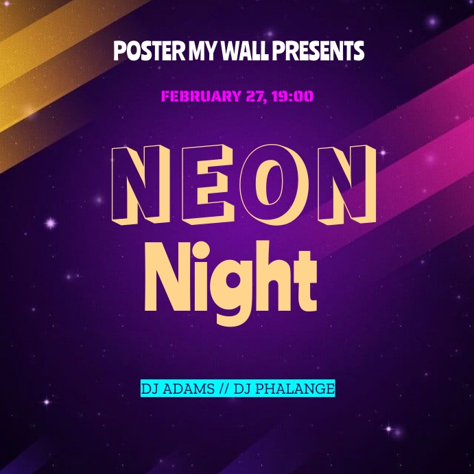 Copy of Neon Night | PosterMyWall