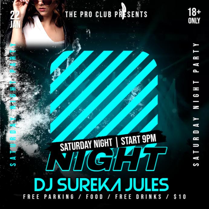 Modèle Des Annonces de Soirée Néon | PosterMyWall