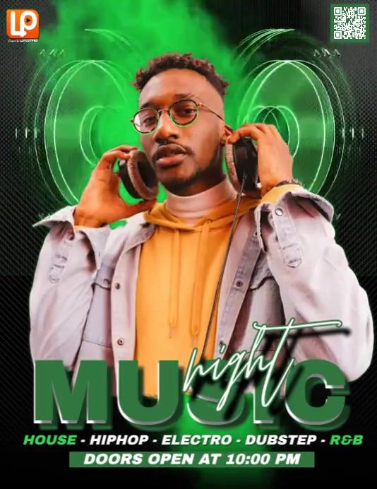 Neon Night Party Video Ads Template | PosterMyWall