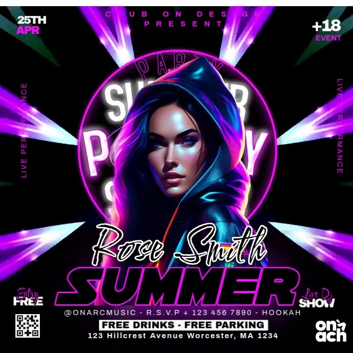 Copy of Neon Night Party Video Ads | PosterMyWall