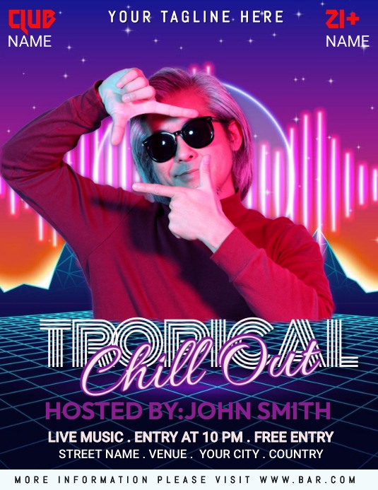 Neon Party Ads Template | PosterMyWall