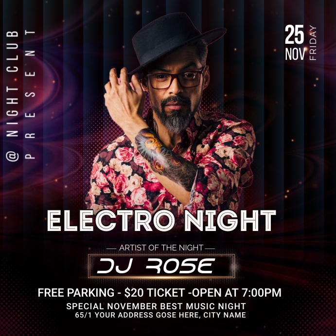 Neon Party Ads Template | PosterMyWall